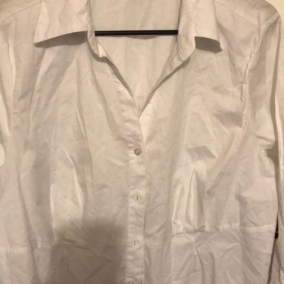 Basic Editions | Tops | Nwt Flattering White Button Down Tunic Size X ...